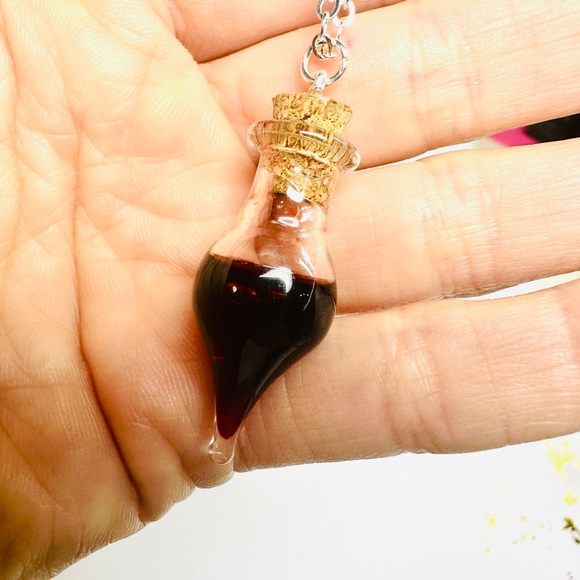 Hand Crafted | Jewelry | Handmade Glass Blood Vile Resin Necklace ...